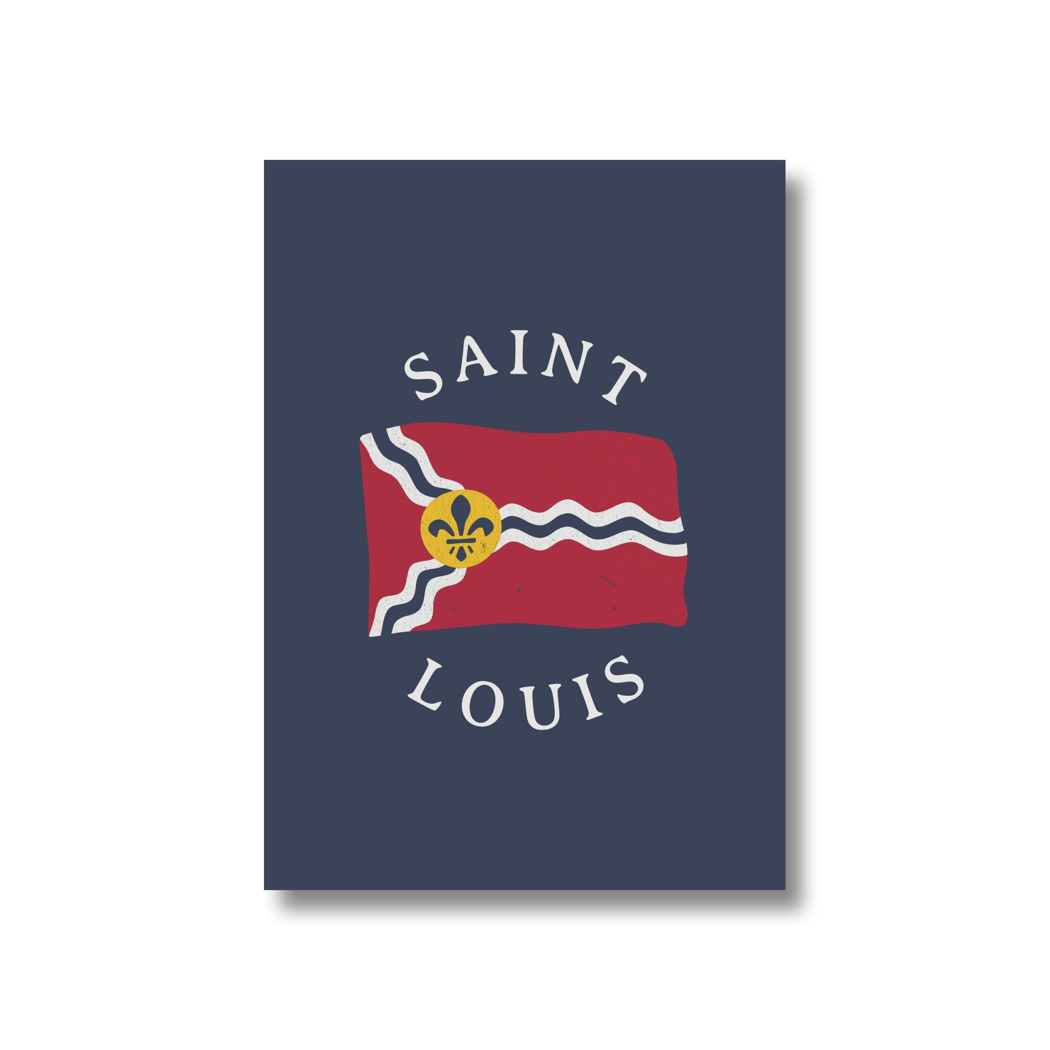 Saint Louis Flag 5" x 7" Art Print – Series Six