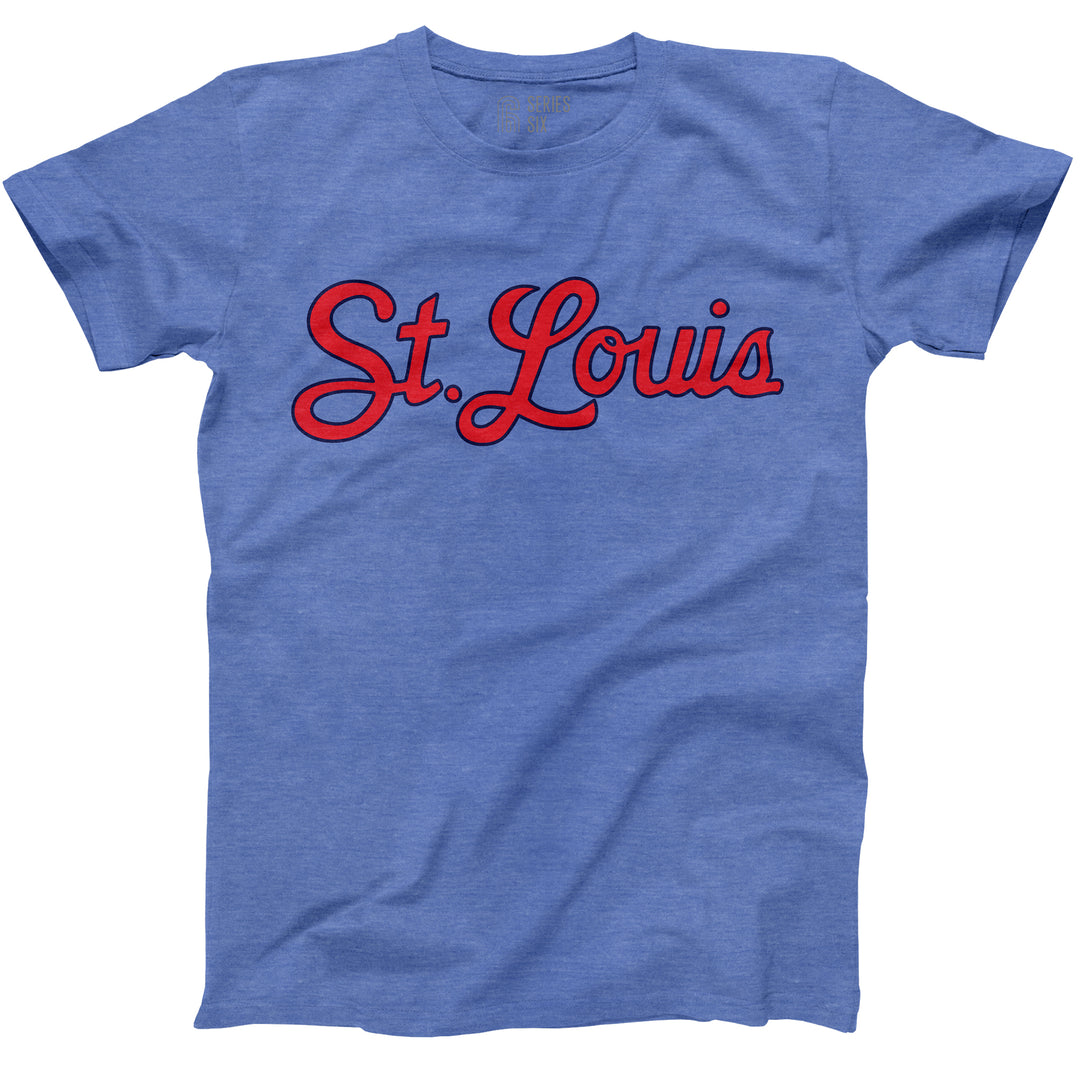 St. Louis Script Unisex Short Sleeve T-Shirt - Blue – Series Six