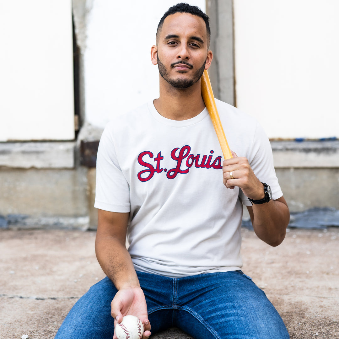 St. Louis Script Unisex Short Sleeve T-Shirt - Tan – Series Six